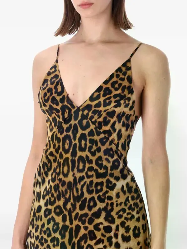 Alberta Ferretti Leopard Print Dress