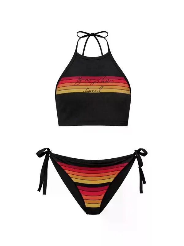OSKLEN Striped Bikini - Black