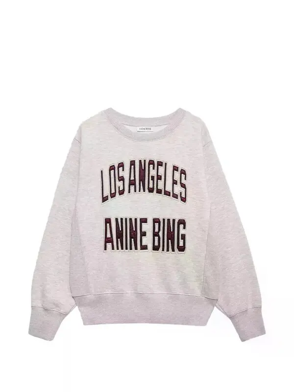 ANINE BING Los Angeles Appliqué Sweatshirt - Neutrals