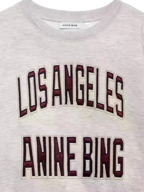 ANINE BING Los Angeles Appliqué Sweatshirt - Neutrals