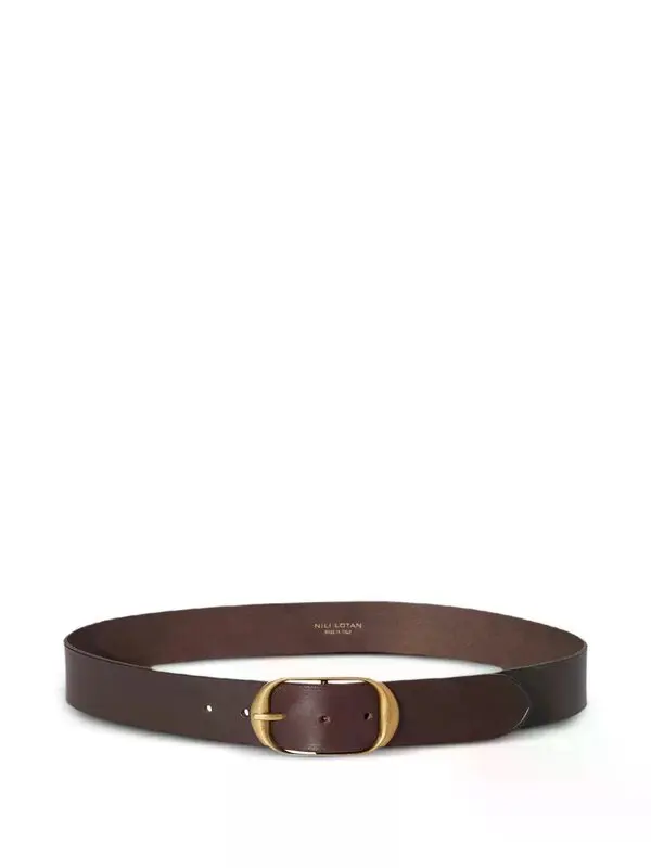 NILI LOTAN Buckle Belt - Brown