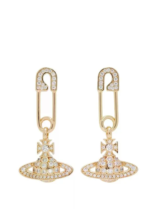 VIVIENNE WESTWOOD Orb Safety Pin Earrings - Gold