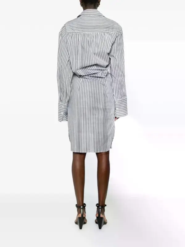 IRO PARIS Lazul Striped Cotton Mini Dress