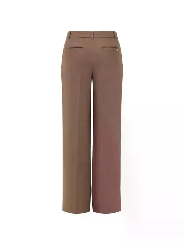 Armani Exchange Pleated Trousers With Belt Loops - Brown