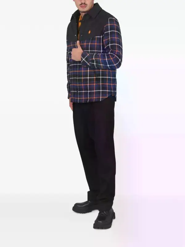COUNTY OF MILAN Plaid-pattern Shirt Jacket