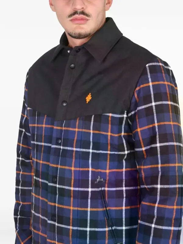 COUNTY OF MILAN Plaid-pattern Shirt Jacket
