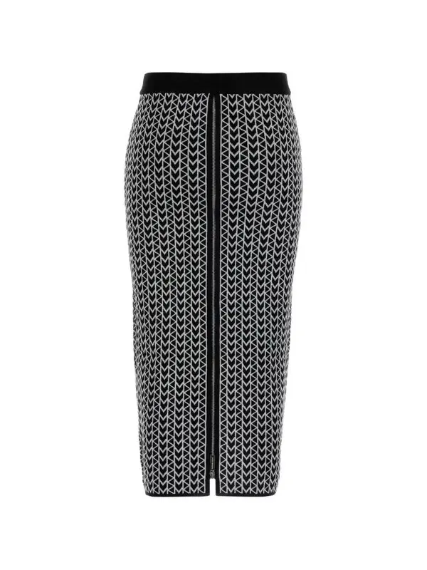 Michael Kors Monogram-pattern Midi Skirt