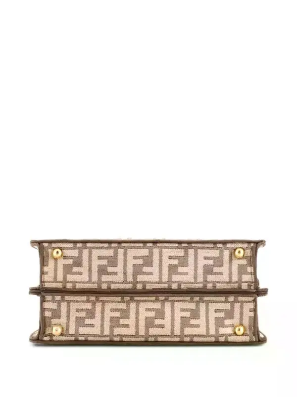 Fendi Peekaboo Iseeu Small Satchel Zucca Tapestry Bag