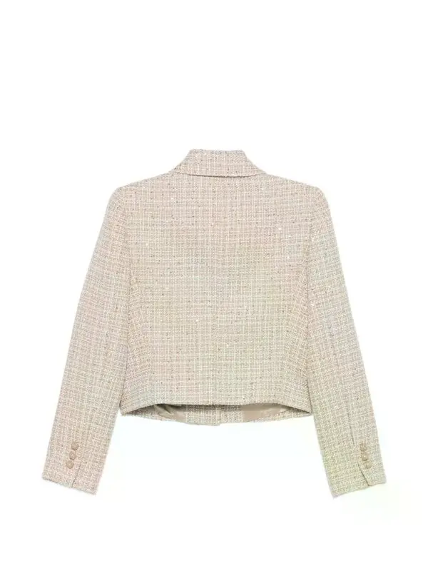 Elie Saab Buttoned Tweed Jacket - Neutrals