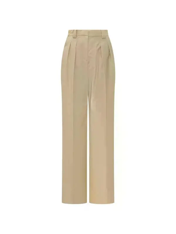 MOMS PANTS Pleated Wool Trousers