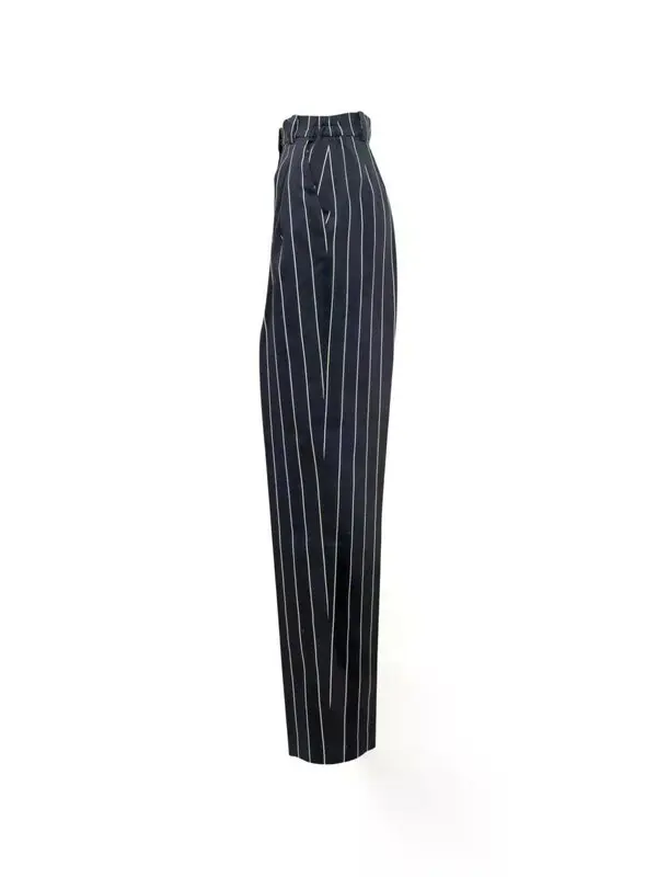 MOMS PANTS Striped Silk Trousers