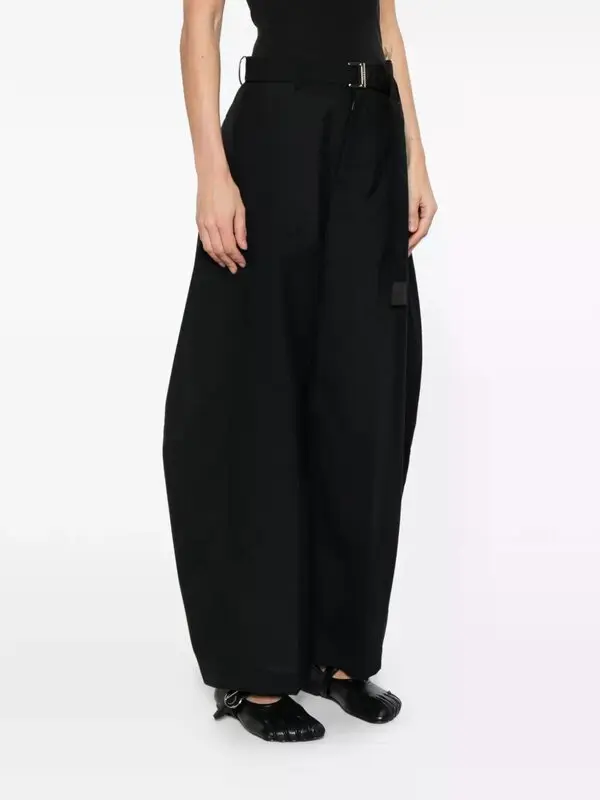 Sacai Wide-leg Belted Trousers