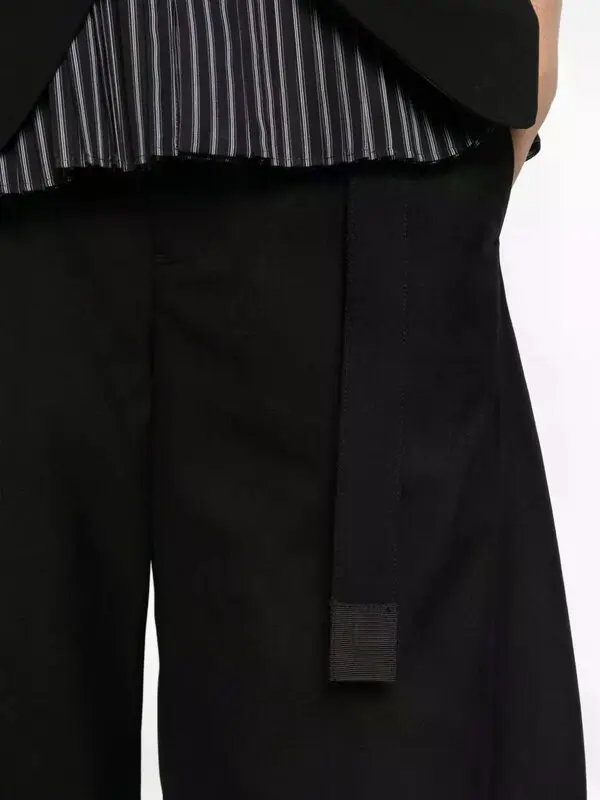 Sacai Wide-leg Belted Trousers