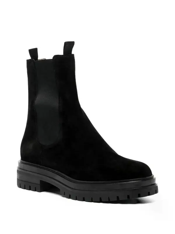 GIANVITO ROSSI Leather Chelsea Boots - Black