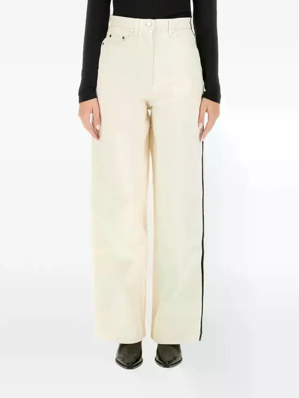 PETER DO Wide-leg Jeans With Stripe Detail