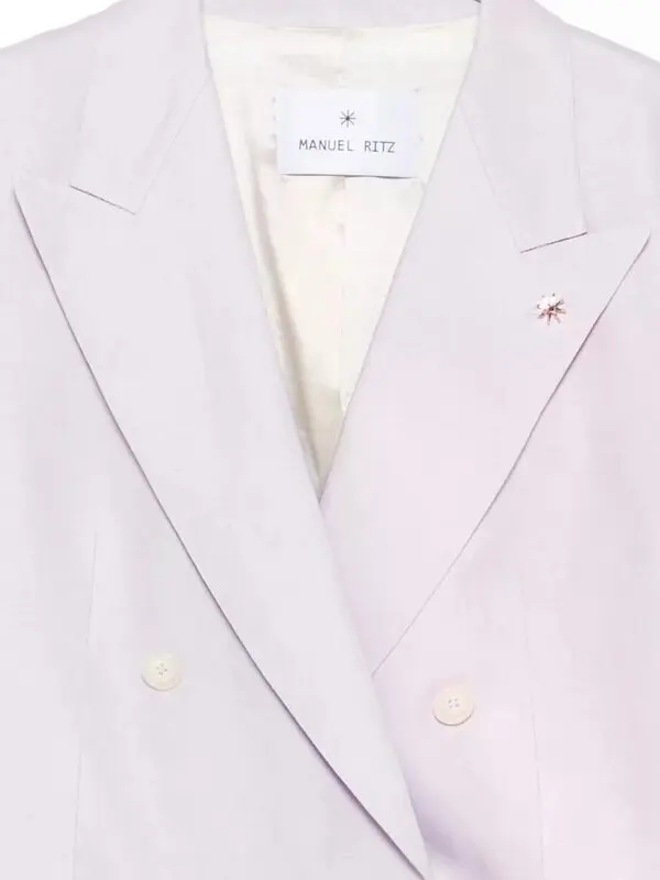 MANUEL RITZ Double-breasted Jacket - Purple