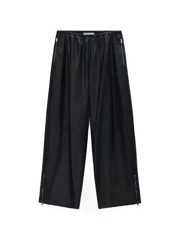 Alexander Wang Leather Zip Trousers - Black