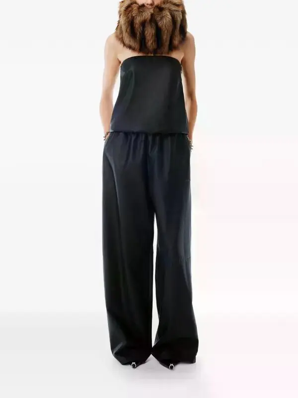 Alexander Wang Leather Zip Trousers - Black