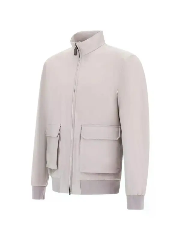 Herno Zip-up Wool Bomber Jacket - Neutrals