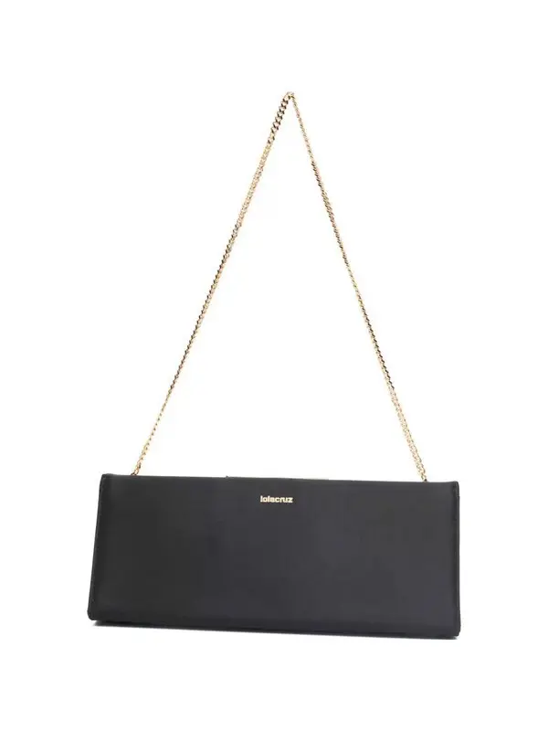 Lola Cruz Chain Clutch Bag - Black