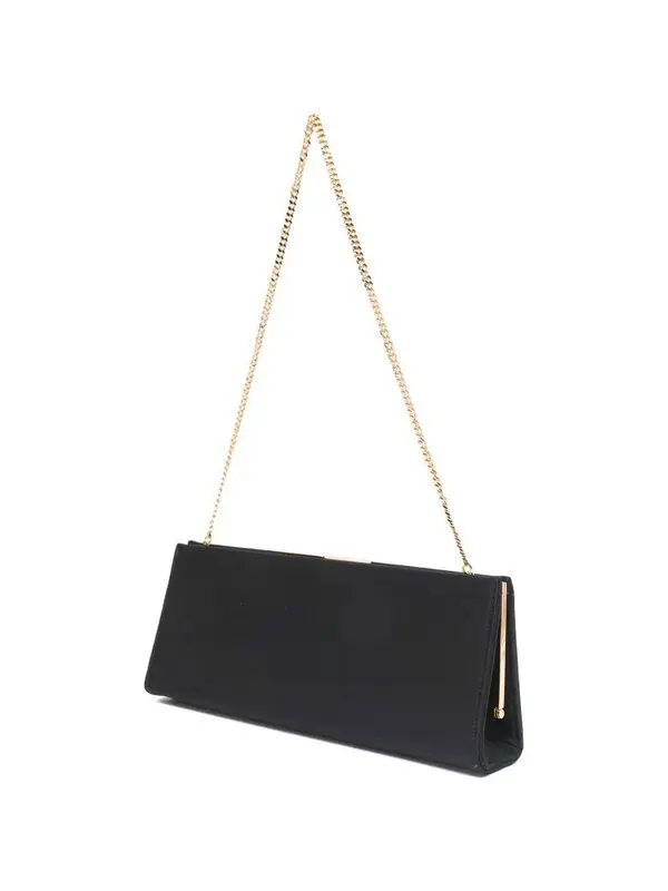 Lola Cruz Chain Clutch Bag - Black
