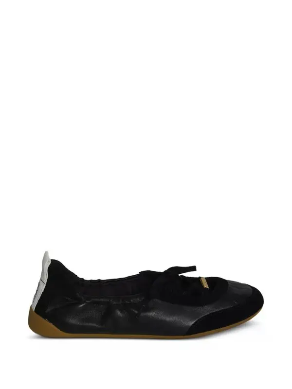 Chloé Kick Ballerina Lace-up Ballet Flats - Black