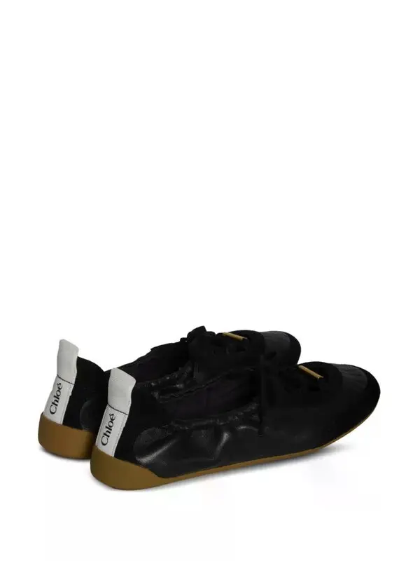 Chloé Kick Ballerina Lace-up Ballet Flats - Black