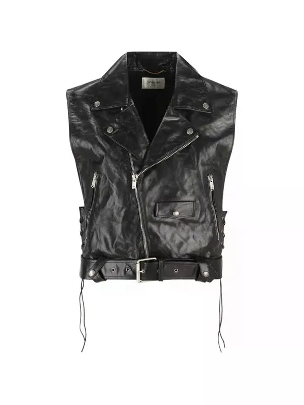 Saint Laurent Leather Biker Vest