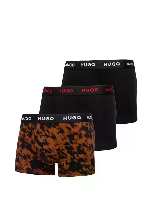 Hugo Logo-waistband Patterned Trunks
