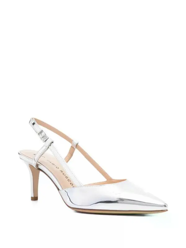 FABIO RUSCONI Pointed-toe Slingback Pumps With Buckle Detail