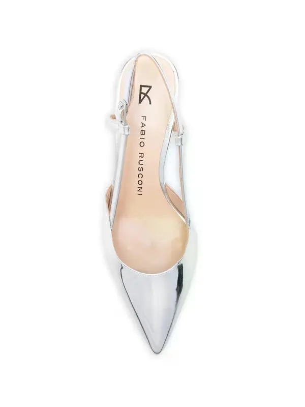 FABIO RUSCONI Pointed-toe Slingback Pumps With Buckle Detail