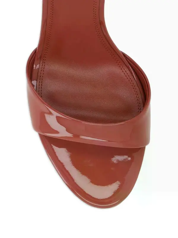 Paris Texas 7cm Lidia Mules In Desert Rose Leather - Brown