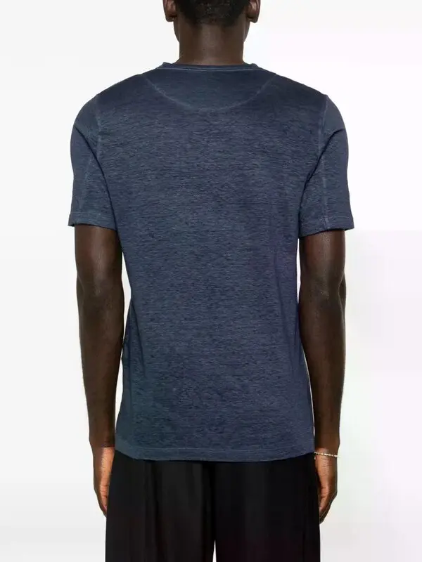 120% Lino Crew-neck Linen T-shirt