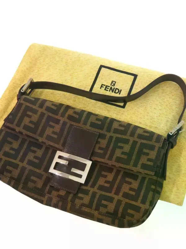 Fendi Zucca Canvas Baguette - Brown