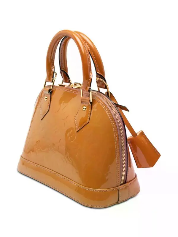 LOUIS VUITTON Monogram Vernis Alma Bb Satchel - Brown