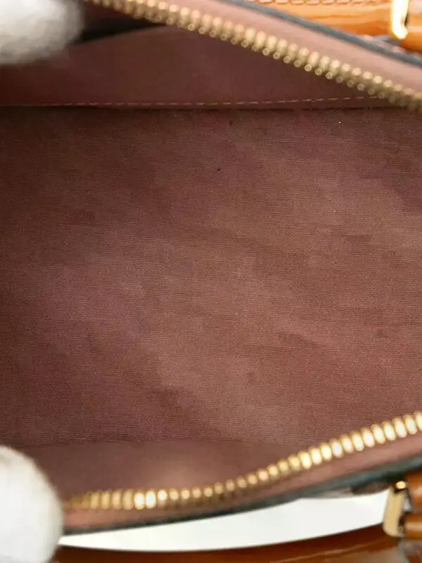 LOUIS VUITTON Monogram Vernis Alma Bb Satchel - Brown