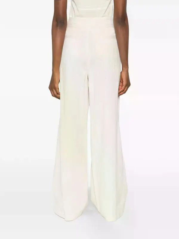 ERMANNO FIRENZE Pleated Striped Trousers