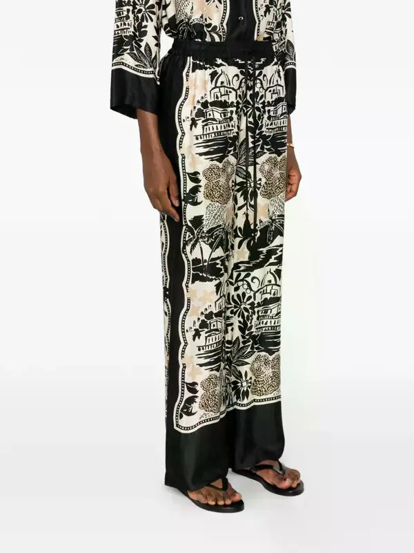 ERMANNO FIRENZE Floral-print Trousers