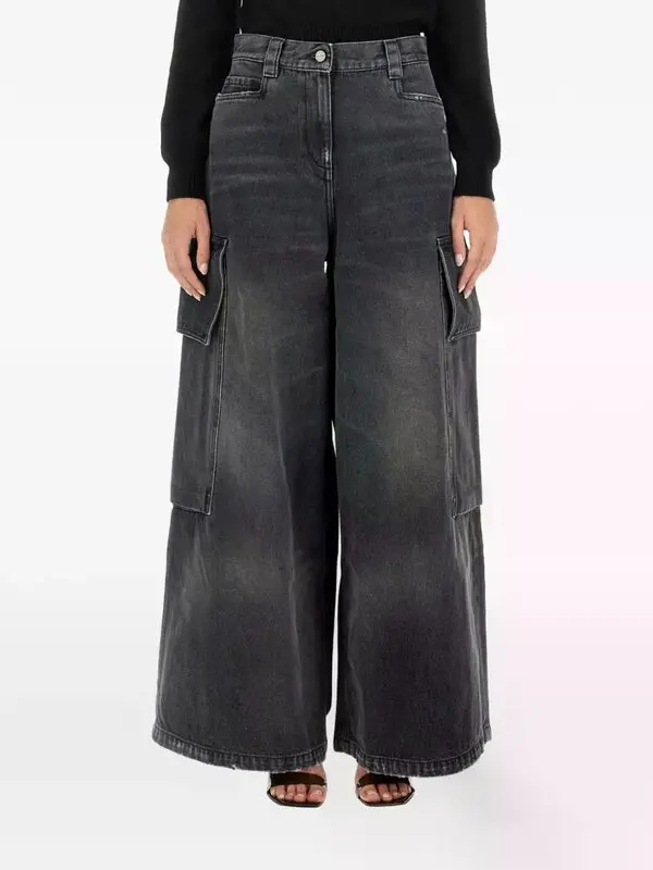 Palm Angels Wide Leg Jeans