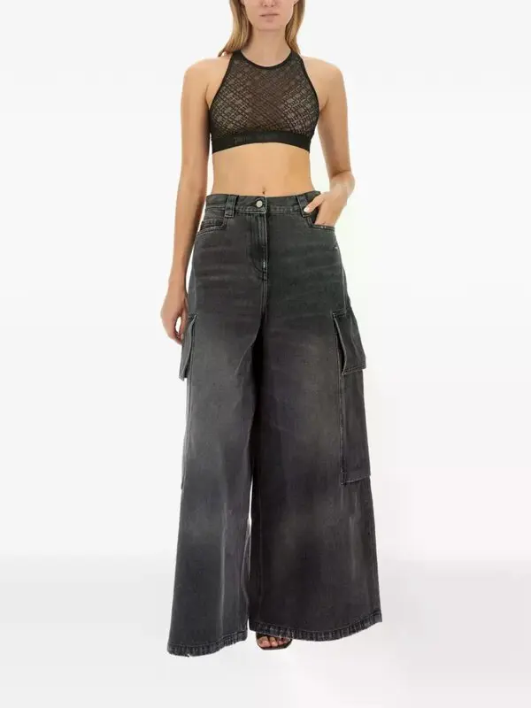 Palm Angels Wide Leg Jeans