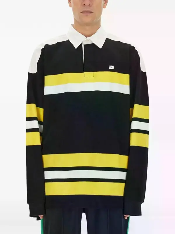 WALES BONNER Striped Polo Shirt