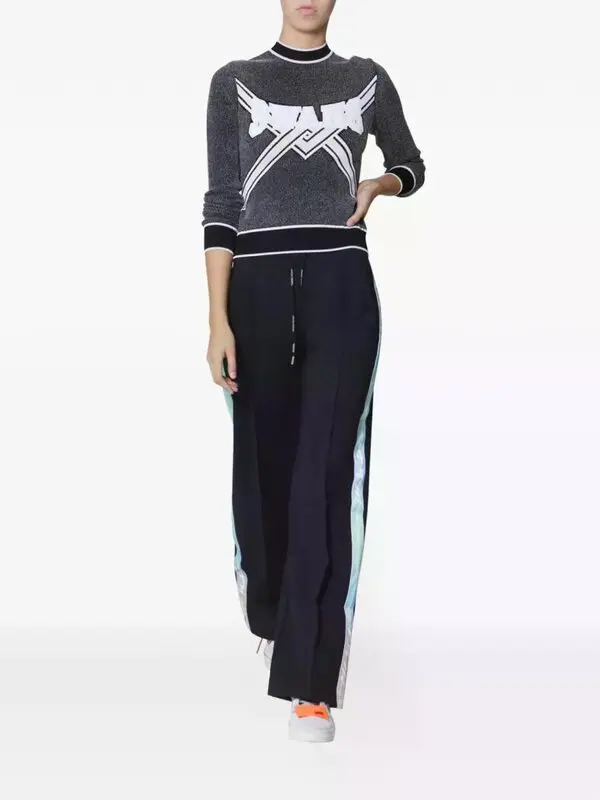 Off-White Knitted Cropped Sweater - Grey