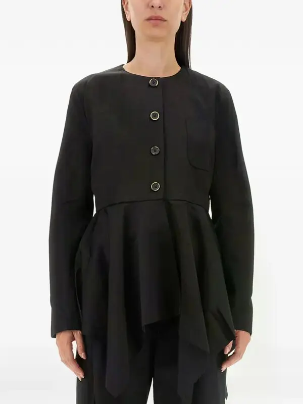 UMA WANG Koney Buttoned Peplum Shirt