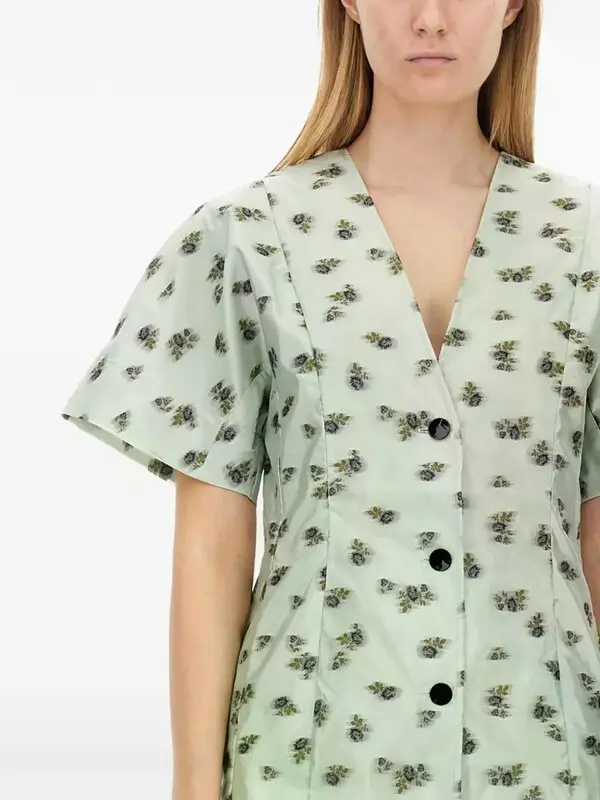 GANNI Floral Mini Dress