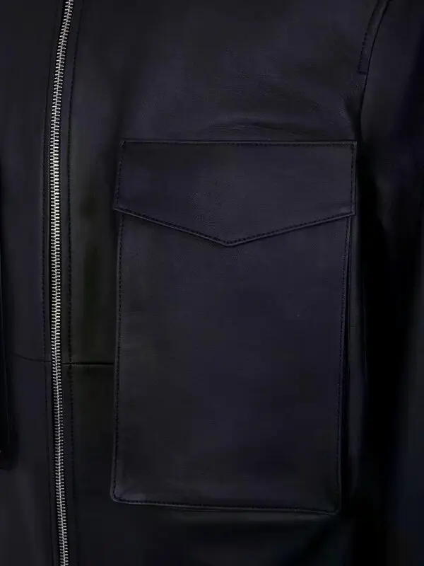 DESA 1972 Patch-pocket Leather Bomber Jacket