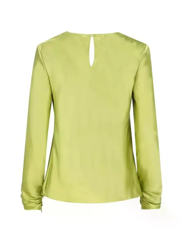 Valentino Garavani Draped Long-sleeve Top