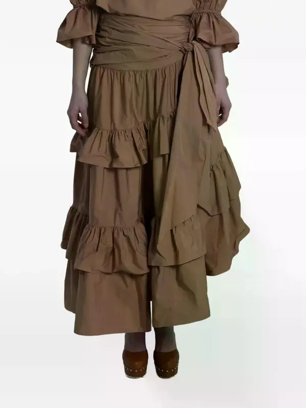 Chloé Tiered Midi Skirt