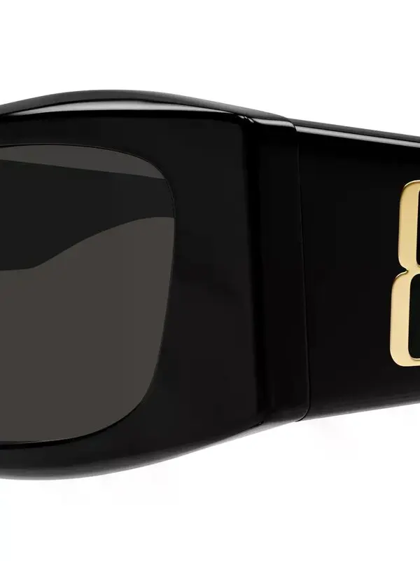 Balenciaga Rectangle Sunglasses - Black