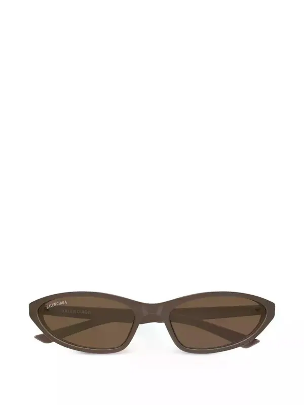 Balenciaga Geometric Frame Sunglasses - Brown
