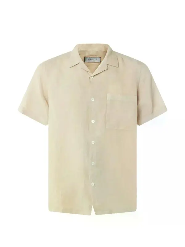 Canali Pocket Short-sleeve Shirt - Neutrals